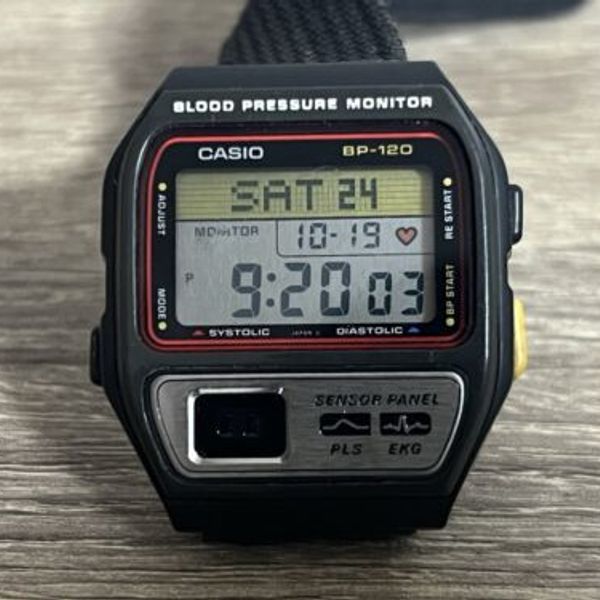 Casio BP-120 Blood Pressure Monitor Vintage Watch Digital Sensor Panel ...