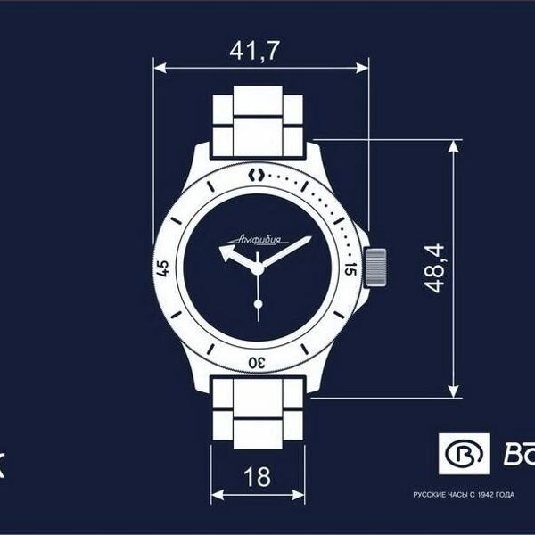 New Vostok Amphibia Custom 12073B Black Dial Avtomatic Watch Diver 20 ...