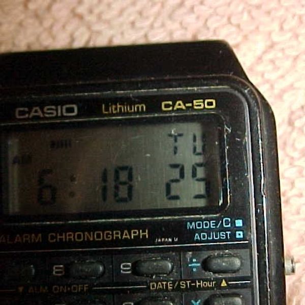 "BACK TO THE FUTURE" CASIO CA-50 ALARM CHRONOGRAPH -- RUNS PERFECTLY | WatchCharts Marketplace
