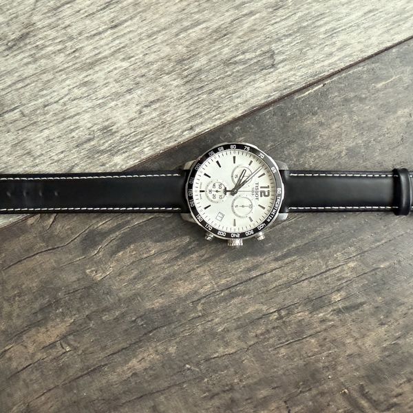 Men's Tissot Quickster Chronograph white Dial T095417A Watch ...