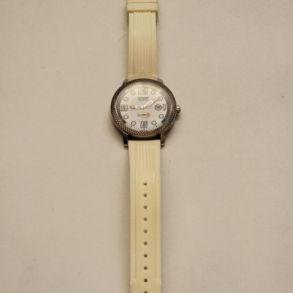 Citizen Eco Drive Limited Edition US Open 2013 White Rubber Band Watch ...