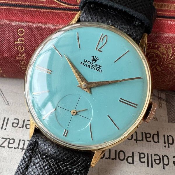 Rolex Marconi Blue Dial Men's Wristwatch Vintage 1920s 34mm Manual ...