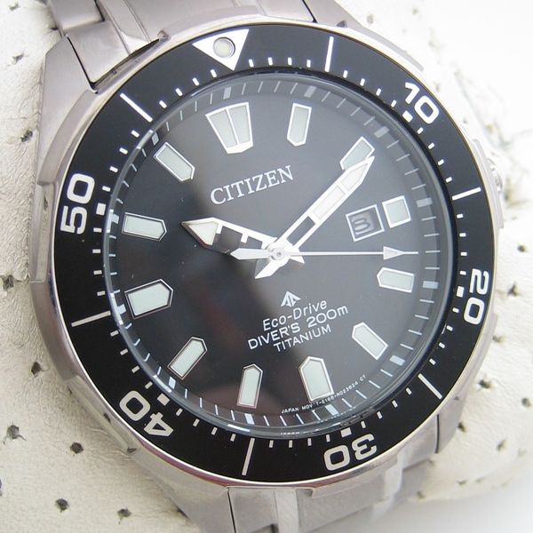 CITIZEN ECO DRIVE WATCH PROMASTER DIVER SUPER TITANIUM MENS BN0200-81E ...