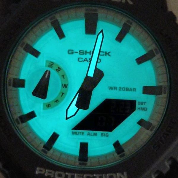 Casio G Shock watch GA-2100HD-8AER Hidden Glow FULL LUME! | WatchCharts ...