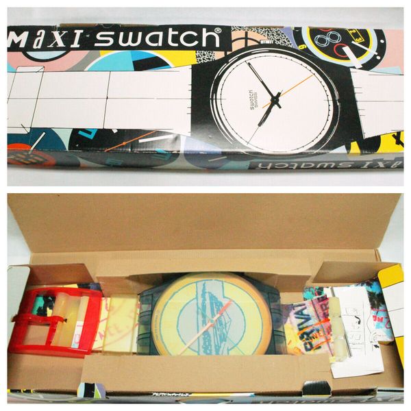 Vtg 90s Swatch Watch Maxi Postcard 1992 In Box Rare Wall Size GN127 ...