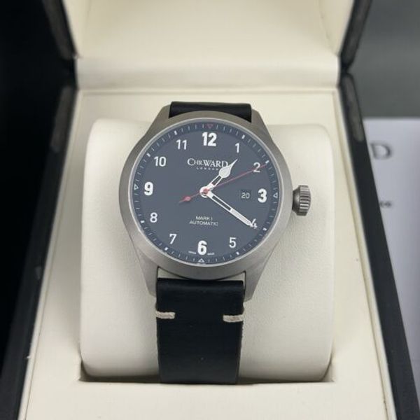 Christopher Ward Mens Watch C8 Flyer Mark 1 Automatic Silver Black ...