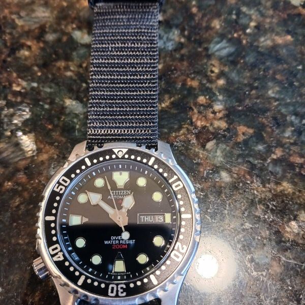 Citizen Promaster Black 200m diver watch NY0040-09E Sapphire upgrade ...