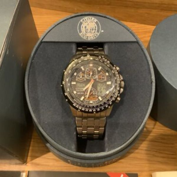 Citizen Menâ s Eco-Drive Skyhawk A-T Titanium Pilot Bracelet Watch ...