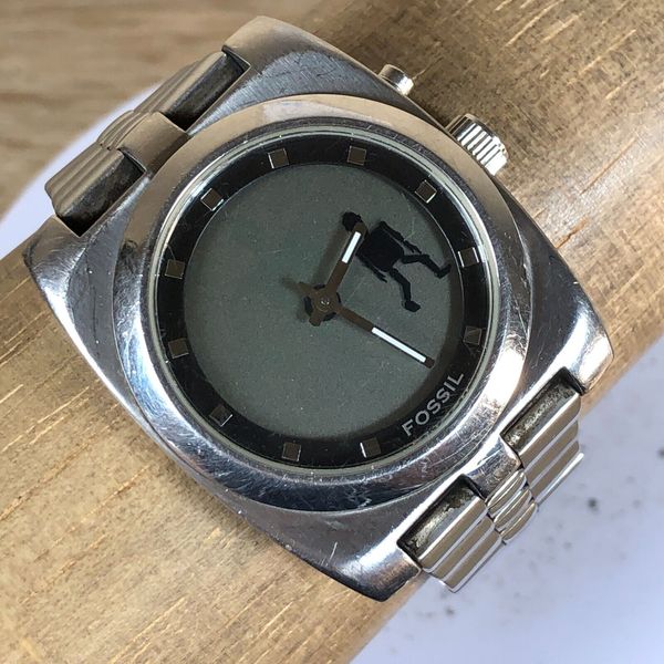 Fossil Men BG-1002 Big Tic Animated Robot Steel 41mm Quartz Ana Digi ...