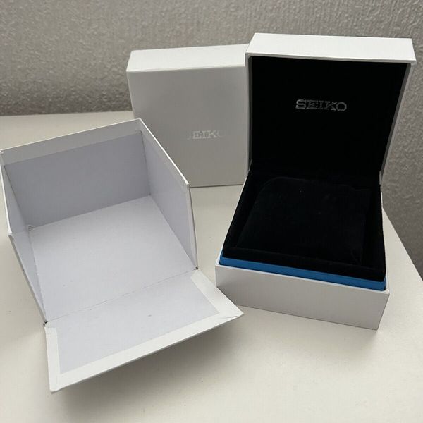 seiko watch In And Outer Box Brand New In white With Black Plush Lining ...