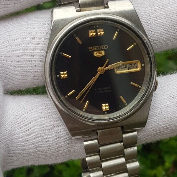 Seiko 5 Automatic 17 jewels black dial from Japan | WatchCharts Marketplace
