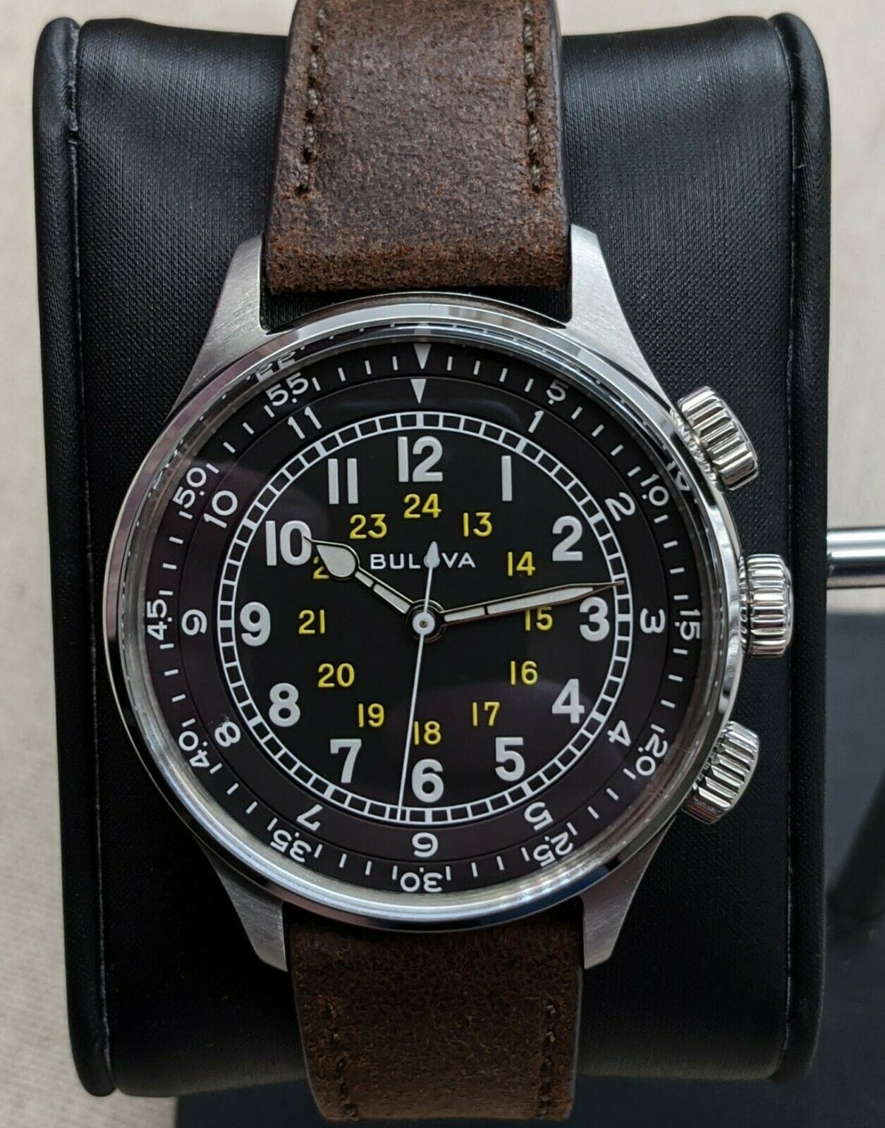 Bulova A15 Pilot Automatic Watch - Dual Rotating Inner Bezels ...