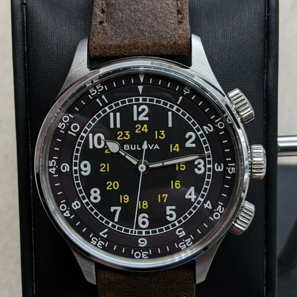 Bulova A15 Pilot Automatic Watch - Dual Rotating Inner Bezels ...