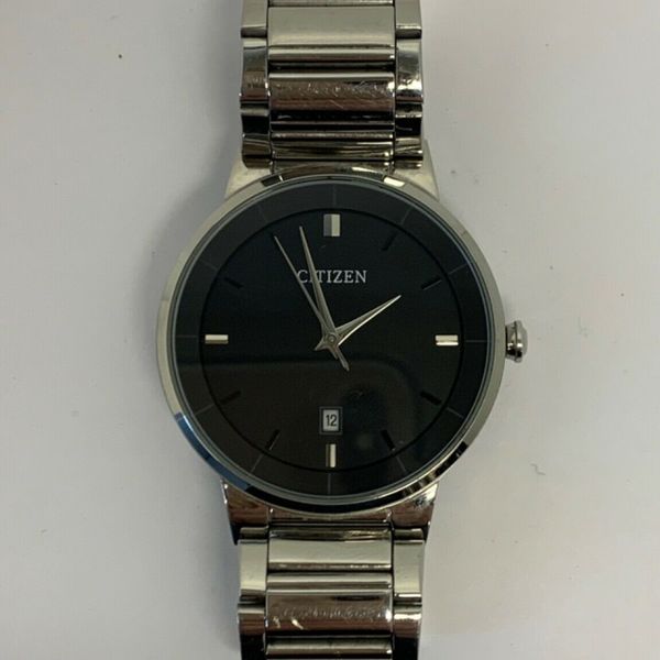 Citizen Stainless Steel Quartz Black Faced Men’s Watch G111-S101760 ...