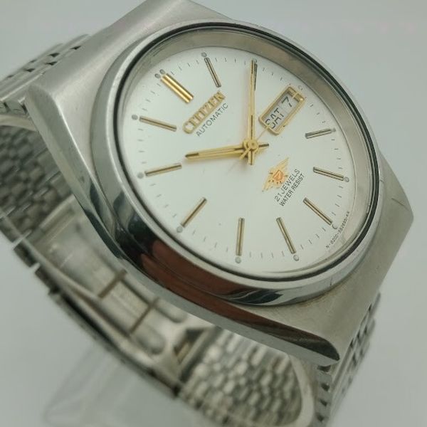 Vintage CItizen Eagle 7 Automatic 4-039190 Silver Dial 21 Jewels Mens ...