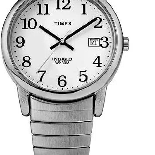 Timex T2H451 Men's Easy Reader Silver-Tone Expansion Band Watch ...
