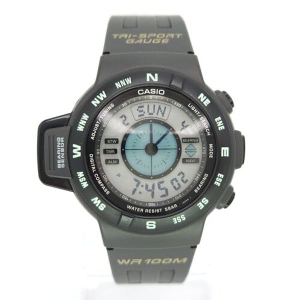 NOS CASIO CPW-100 DIGITAL COMPASS ALARM CHRONOGRAPH VINTAGE WATCH JAPAN ...