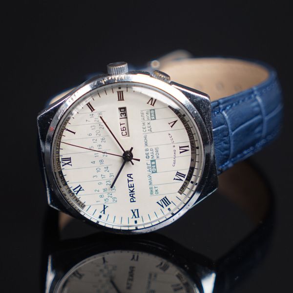 Raketa Perpetual Calendar 19 Jewels Wristwatch 2628.H Soviet Union ...