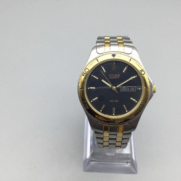 Citizen Quartz Watch Mens 38mm Two Tone Black Dial 5500-K06461 New ...