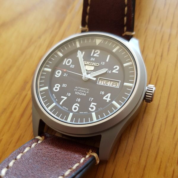 Seiko Pilot Style Watch, automatic, range of QR straps, good condition ...
