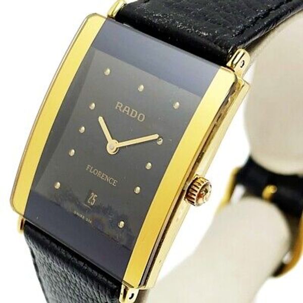 Rado Florence Ref:160.3605.2N Watch Men's Date Rectangle 23mm Quartz ...