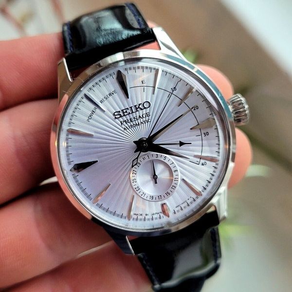 Seiko Presage SSA343J1 Cocktail Blue Automatic Black Leather Japan Men ...