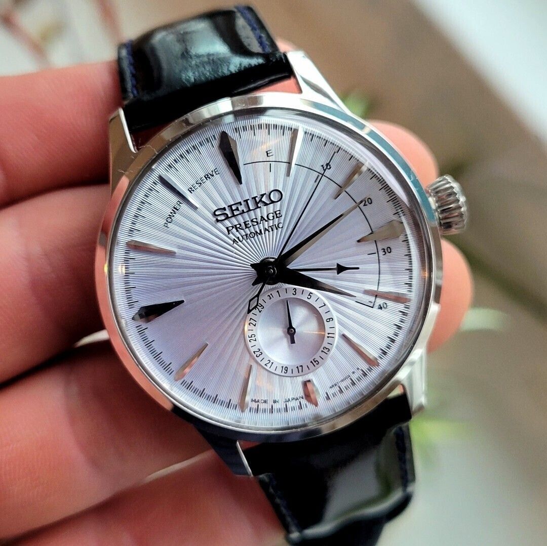 Seiko Presage SSA343J1 Cocktail Blue Automatic Black Leather Japan Men ...