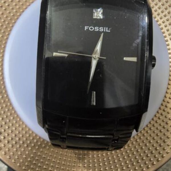 Fossil Arkitekt Black Stainless Steel Watch FS-4159, NEW BATTERY ...