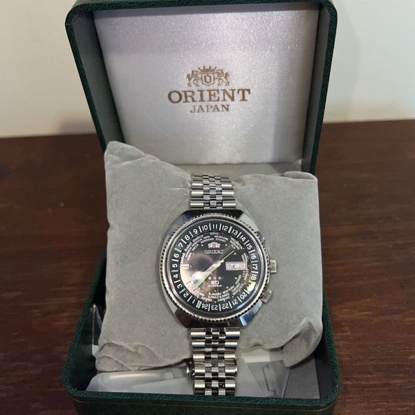 Orient World Diver World Time Men's 1970's Vintage Watch - NOS ...