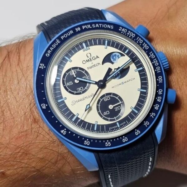 brand-new Swatch Moonswatch Mission To The Super Blue Moonphase Watch ...