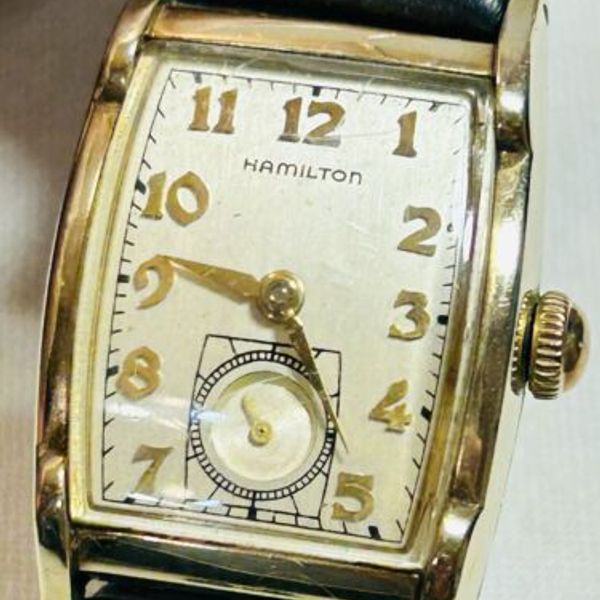 Vintage Hamilton Fancy Art Deco 10K Gold Filled Men's Watch 19J ...