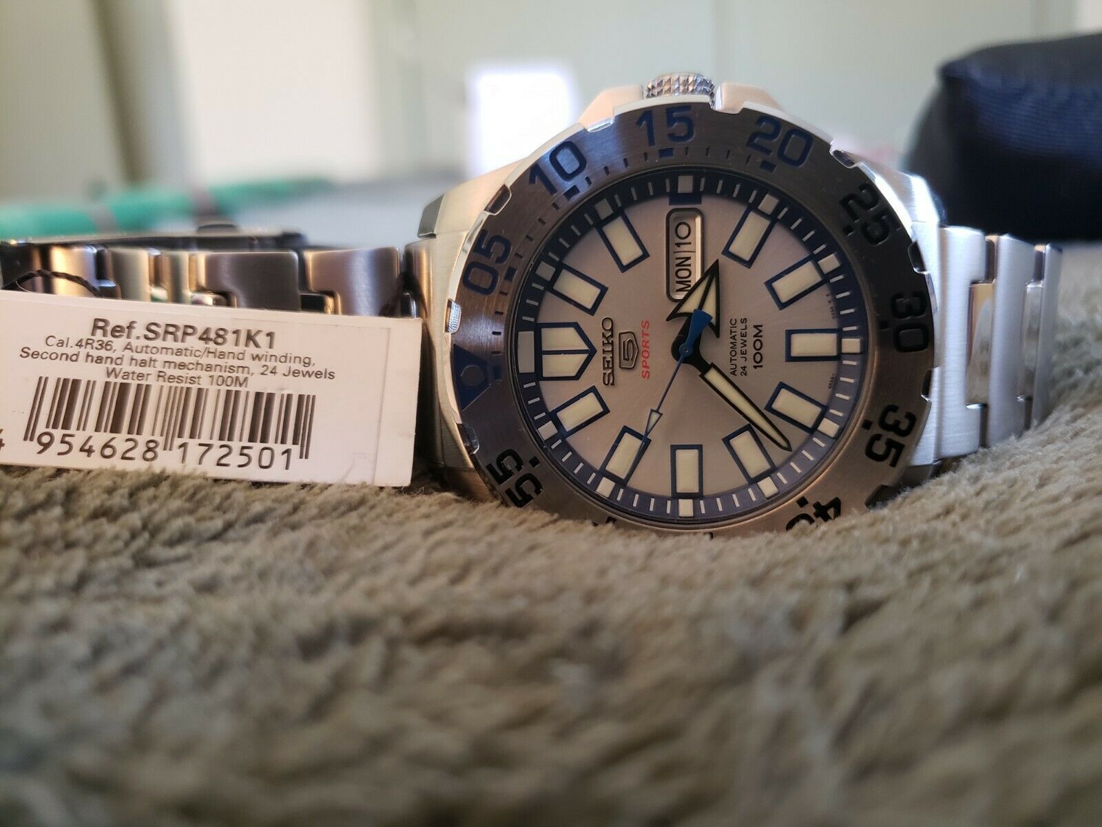 Seiko SRP481K1 Automatic 100m Sports Watch aka "Baby ICE Monster ...