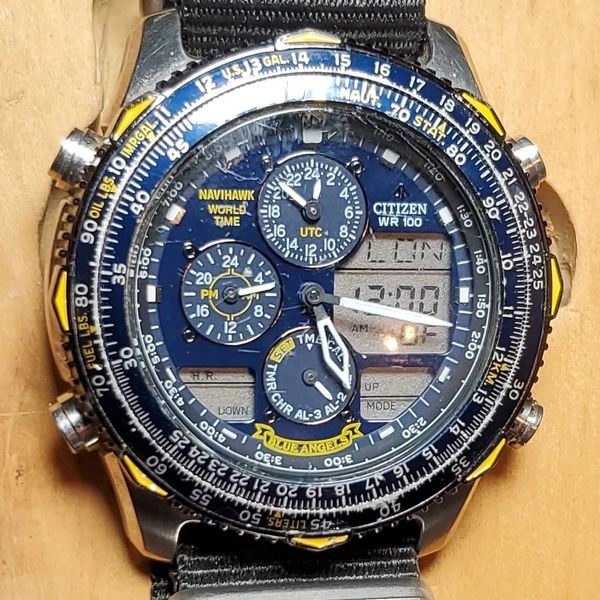 Citizen Promaster Blue Angels Navihawk World Time Chronograph Watch ...
