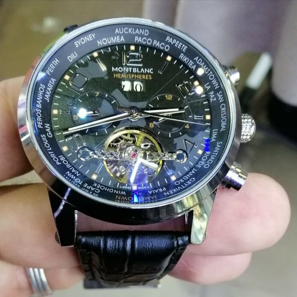MONTBLANC Hemispheres mens automatic watch used Jamestown swiss made 30 ...