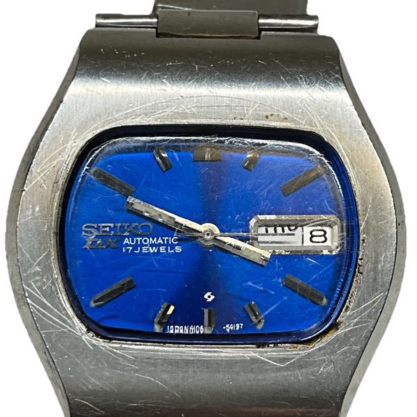 Seiko DX Blue Dial 17 Jewel Automatic Day Date Watch Working Swiss ...