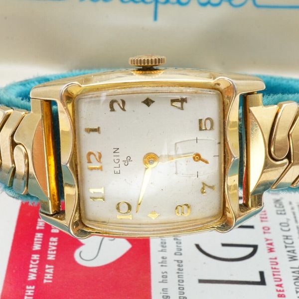 Vintage Elgin Durapower Watch Mens 10k RGP 17 Jewels Cal 683 NOS In Box ...