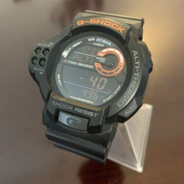 Casio G-Shock GDF-100 Twin Sensor Altimeter-Thermometer Barometer Black ...