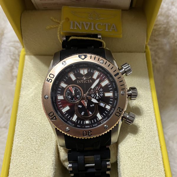 Invicta Men's Sea Spider Collection Chronograph Rubber Strap Wristwatch ...