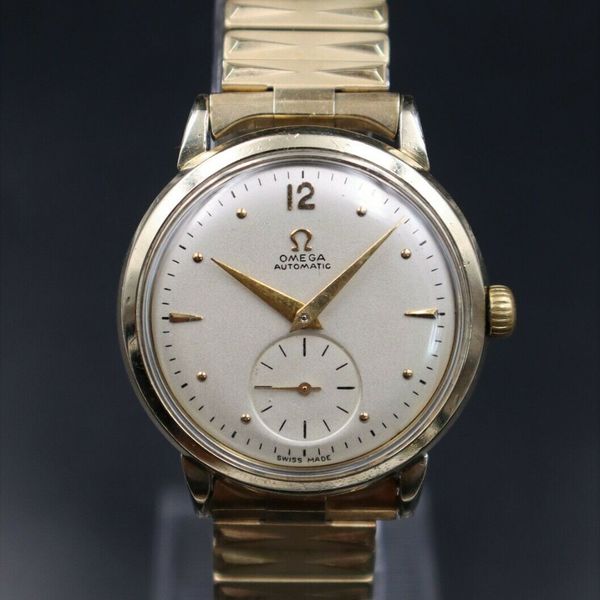 ELEGANT 14K GOLD FILLED OMEGA AUTOMATIC MEN'S WRISTWATCH; NICE ...