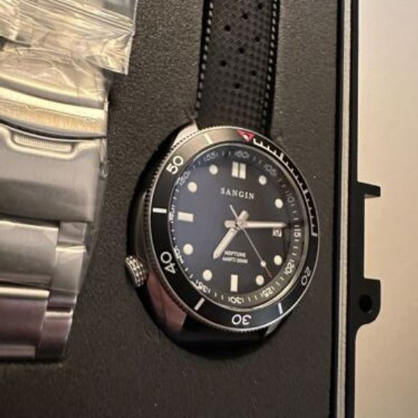Sangin Instruments NEPTUNE Brushed Military 200m Watch | WatchCharts ...