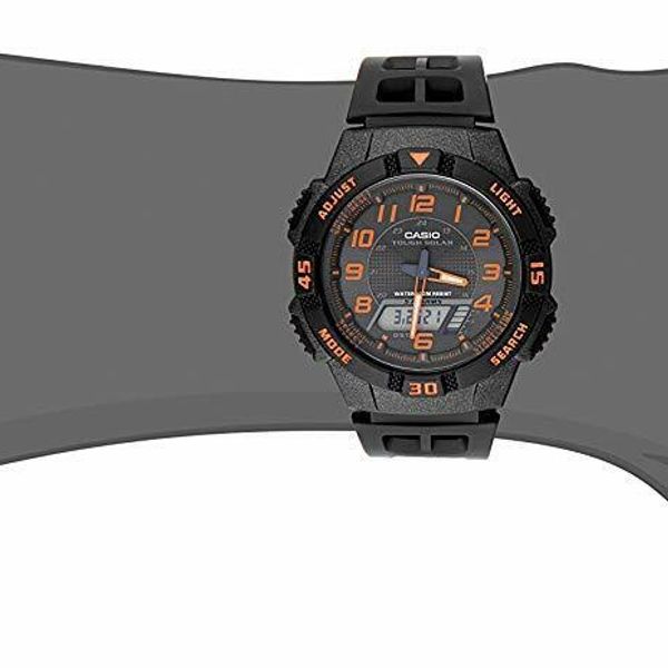 Casio AQS800W1B2V Mens Solar Black and Orange Wrist Watch | WatchCharts ...