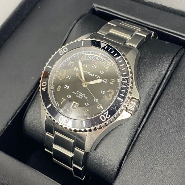 HAMILTON Khaki Navy Scuba H645150 Automatic 25J Mens Watch With Box ...