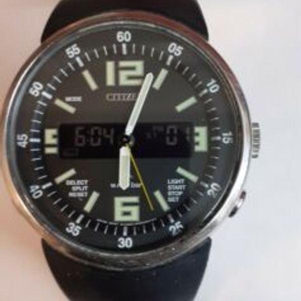 RARE VINTAGE CITIZEN PROMASTER C452 S028558 ANO DIGI CHRONOGRAPH WATCH ...