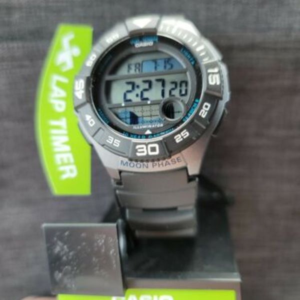 Casio WS-1100H-1AV, Tide/Moon Graph, 10 Year Battery, Black Resin, 3 ...