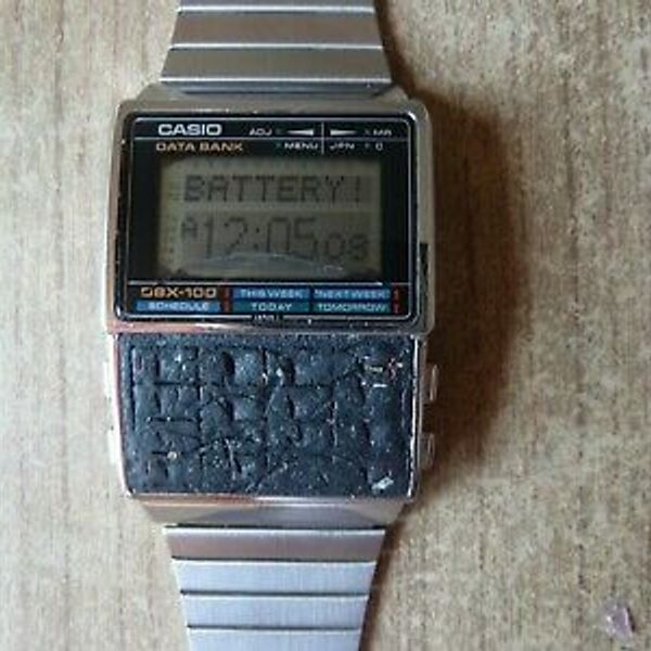 Vintage Casio lcd watch DBX-100 module 261 Data Bank calculator ...
