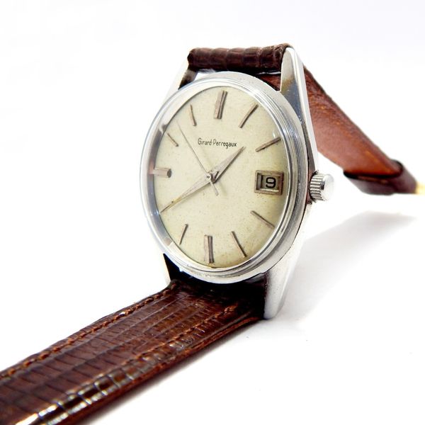 Watch GIRARD PERREGAUX Gyromatic 39 Jewels Case Steel 35mm 1950c Men ...