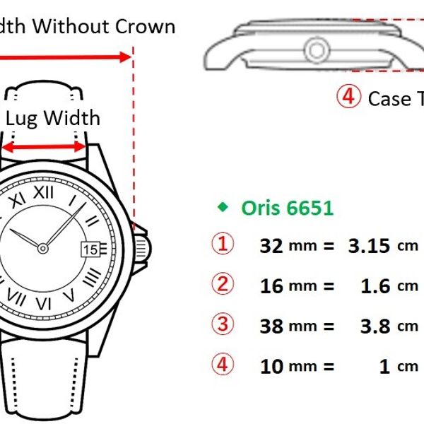 [N MINT] ORIS 6651 Pointer Date Small Second Hand-Winding Cream Dial ...