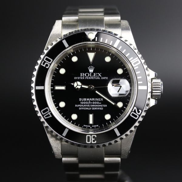 FS: 2000 Rolex 16610 Submariner Holes Case SEL with Case Back Sticker ...