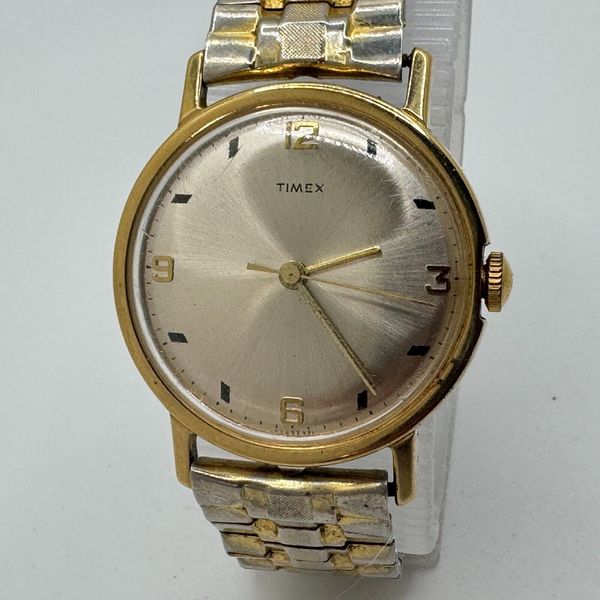 Vintage Timex Mercury Hand-Winding Mechanical Watch Men Gold Tone ...
