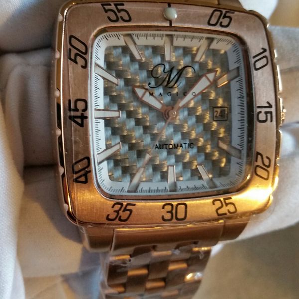 Magico Automatic Big Square Rose Gold | WatchCharts